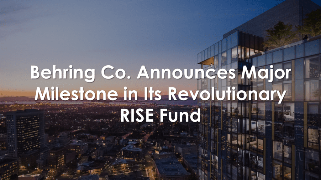 Behring Co. Announces Successful Milestone in Its Revolutionary ...